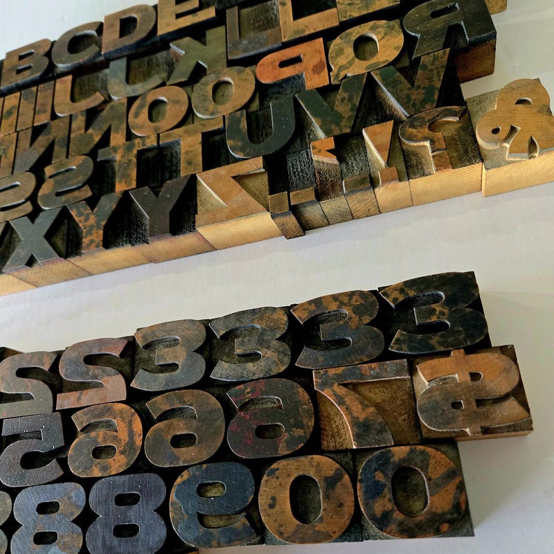 Letterpress Type - Etsy