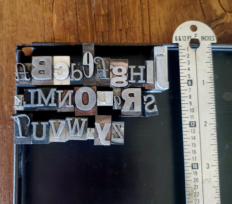 Vintage Letterpress Metal Type Alphabet A-Z Large FREE Shipping - Etsy