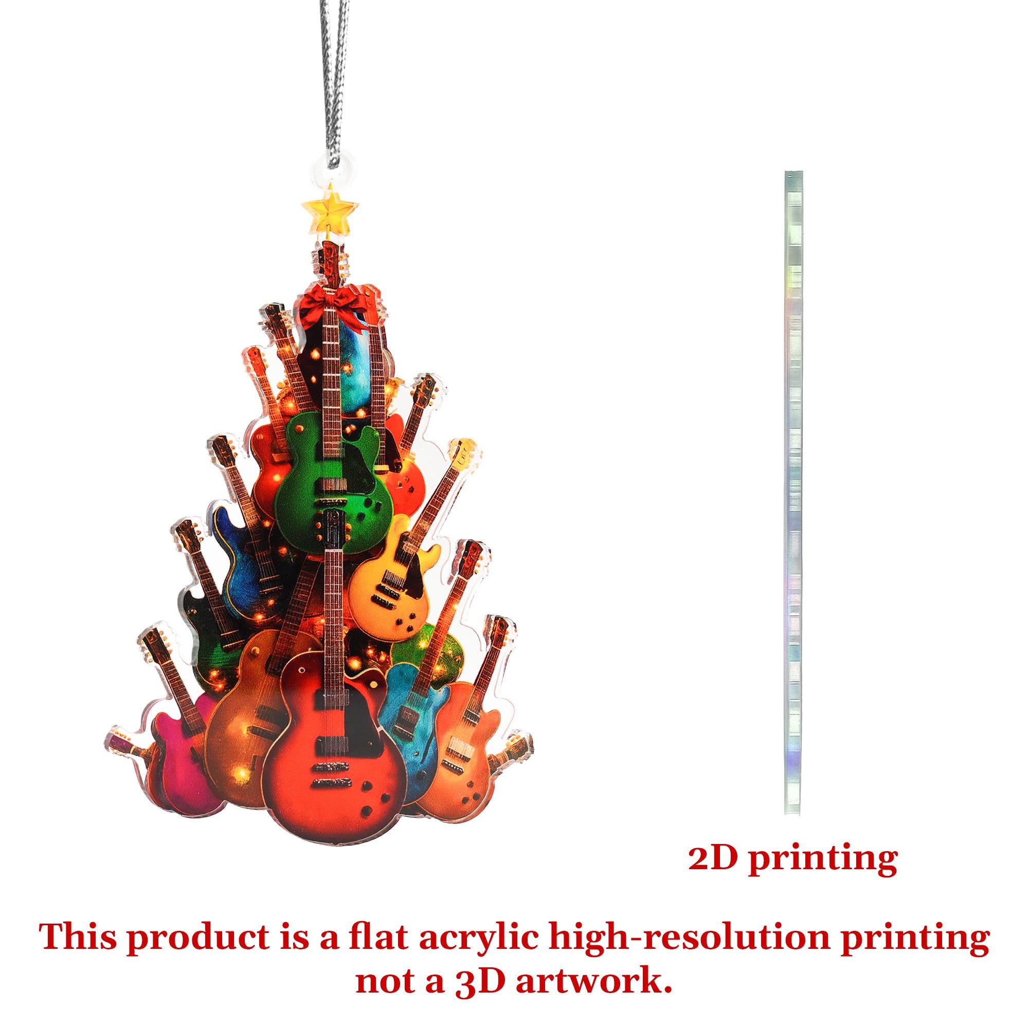 Guitar Christmas Tree Ornament, Christmas Gift for Guitar Lovers Gifts ...