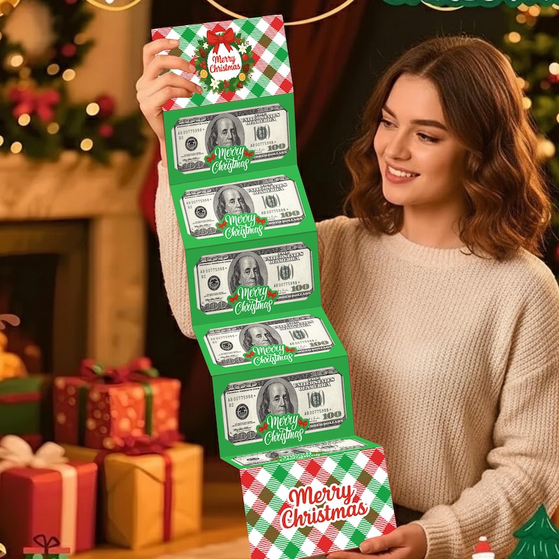 6 Money Slot Christmas Card - Etsy