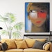 Abstract Portrait Men Painting Wall Art Canvas Print, Figurative ...