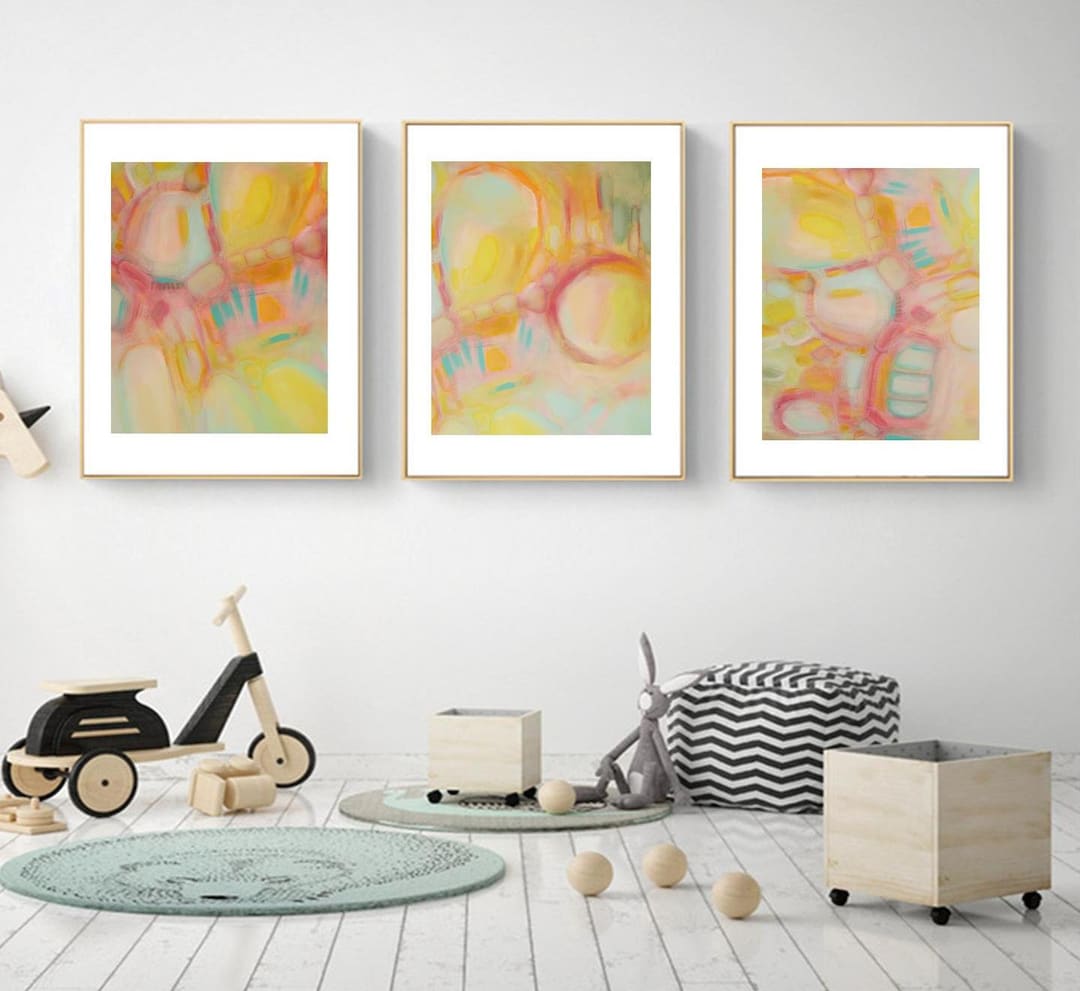 3 Piece Abstract Wall Art Canvas Print, Multi Penal Art Canvas Wall ...
