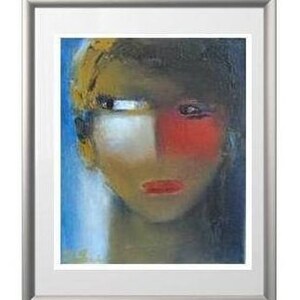 Abstract Portrait Men Painting Wall Art Canvas Print, Figurative ...