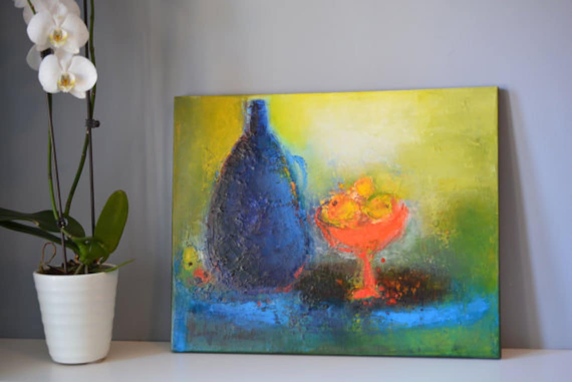 Still life wall art print horizontal giclee canvas prints for | Etsy