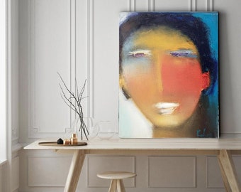 Abstract Man Portrait Abstract Male Poster Print Face - Etsy