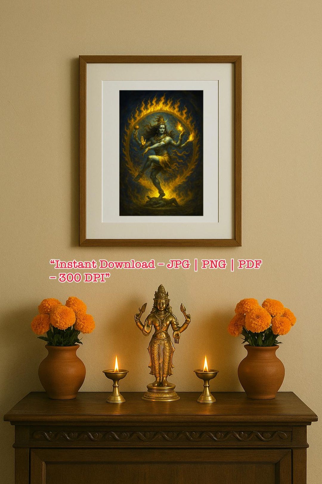 Shiva Nataraja Digital Art Print - Etsy