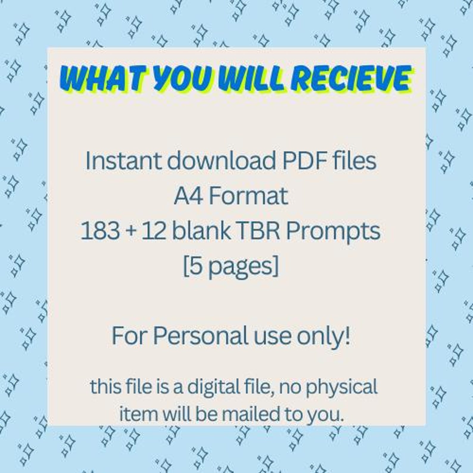 TBR Jar Prompts | Printable | to Be Read List | Fantasy | Reading Goals ...