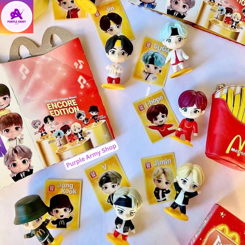 BTS Tinytan Mcdonalds Happy Meal Toy | Official Figurine | Throwback and Encore Edition ...