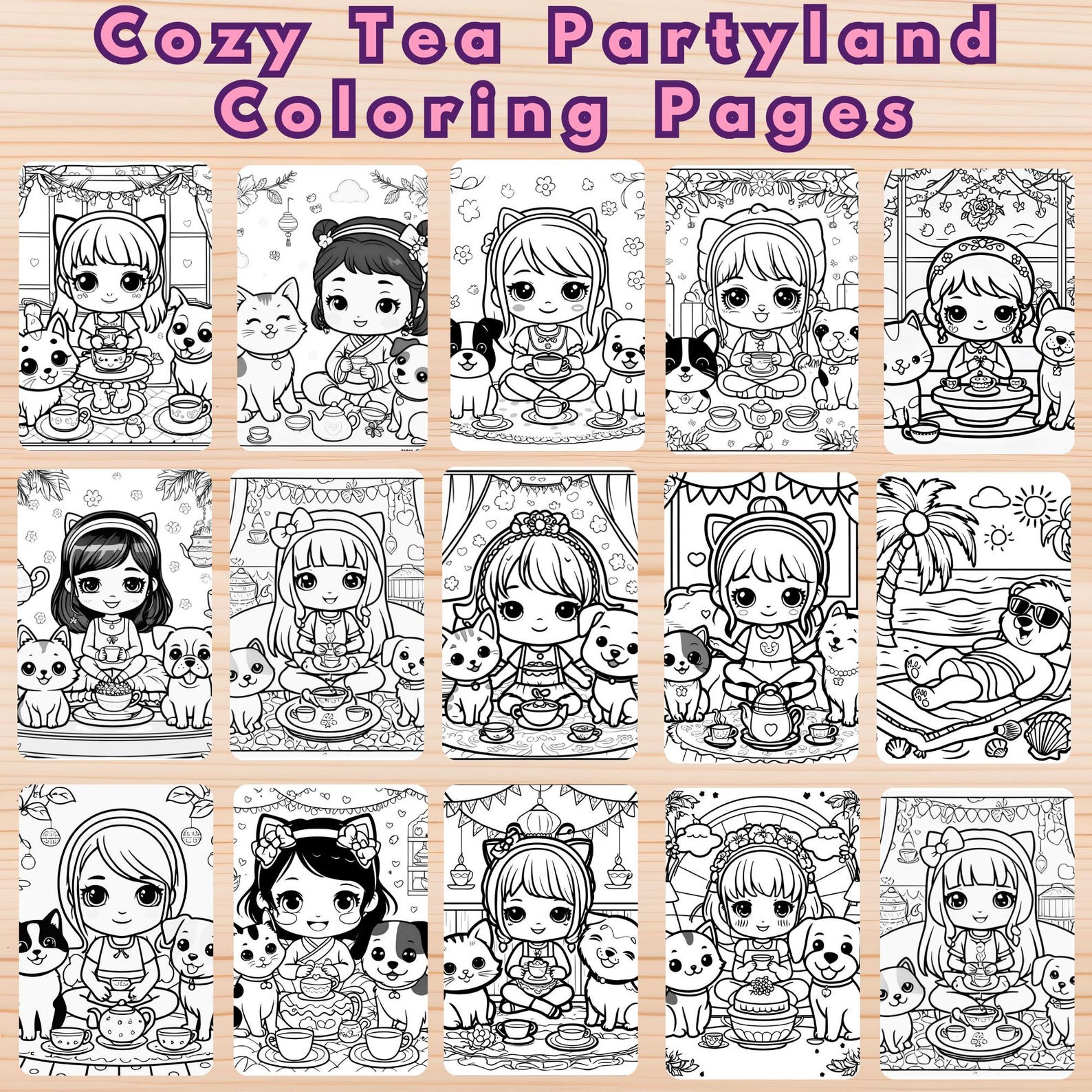 Cozy Summer Coloring Pages | Summer Coloring Pages for Kids & Adults ...