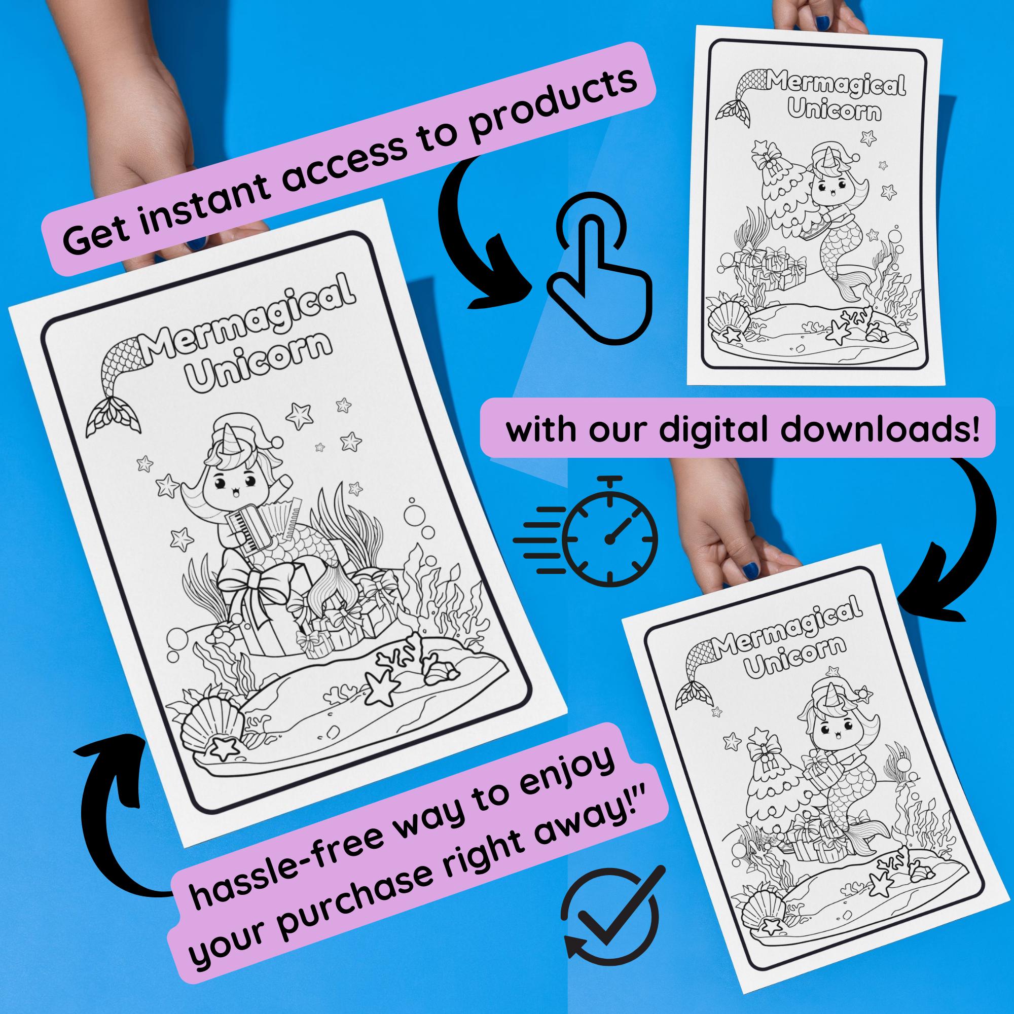 Mermagical Unicorn Coloring Pages | Unicorn Coloring Page Printable ...