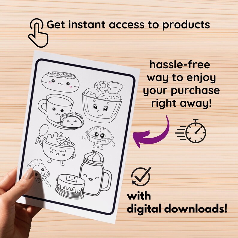 Kawaii Fast Food Coloring Pages | Printable Food Designs for Kids and ...