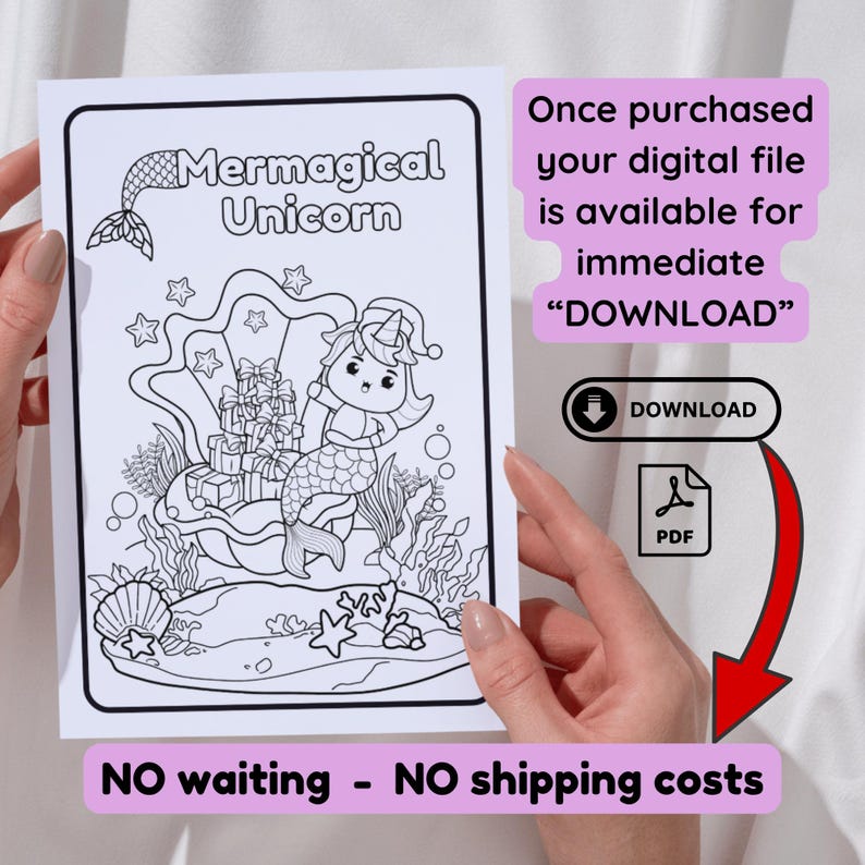 Mermagical Unicorn Coloring Pages | Unicorn Coloring Page Printable ...