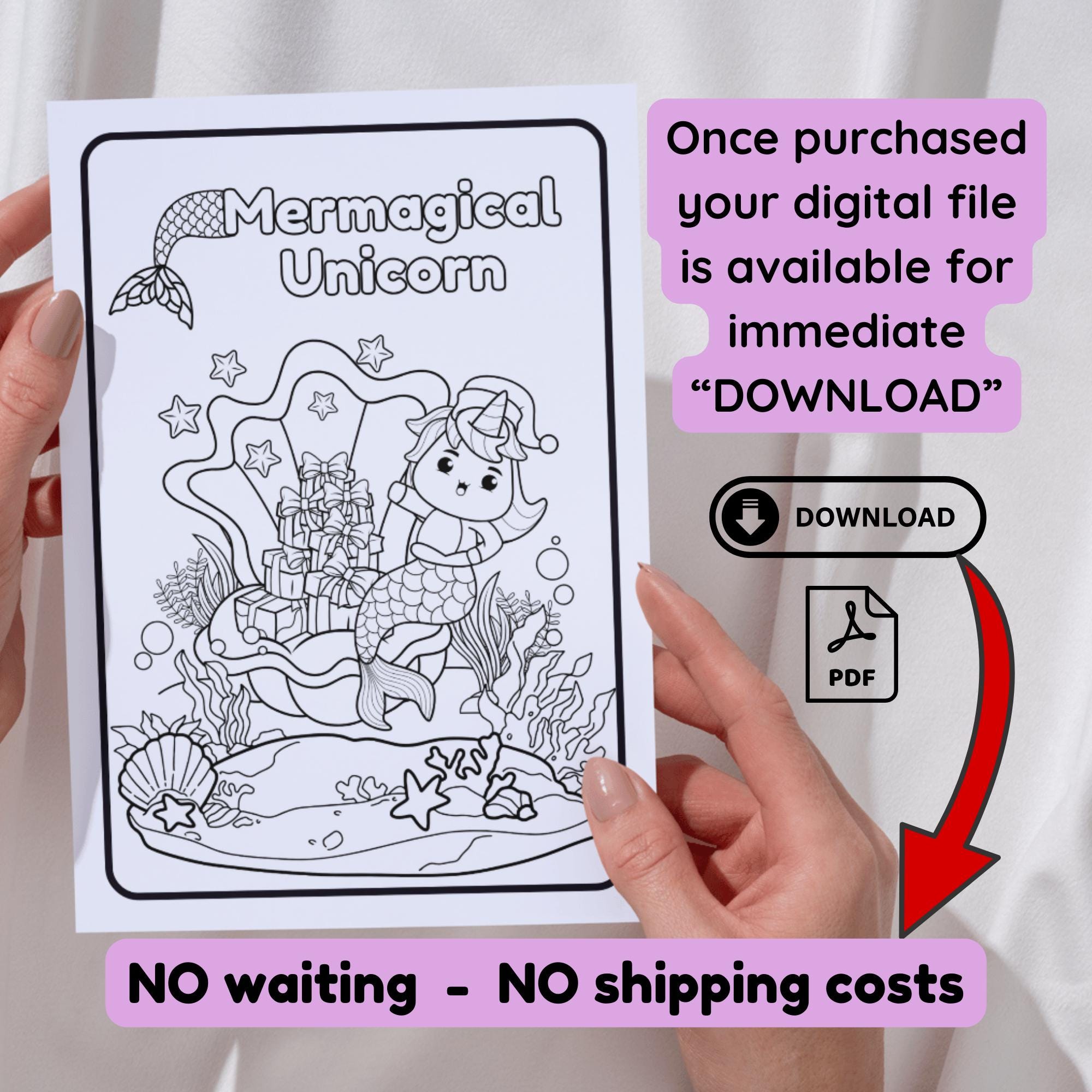 Mermagical Unicorn Coloring Pages | Unicorn Coloring Page Printable ...