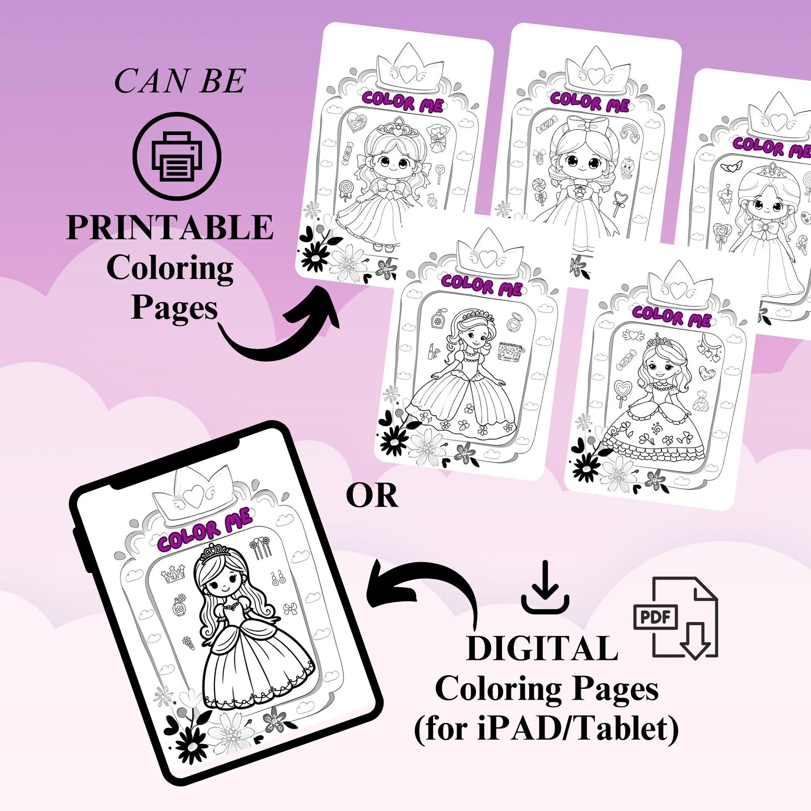 Princess Coloring Pages for Girls | Printable Girls Coloring Pages ...