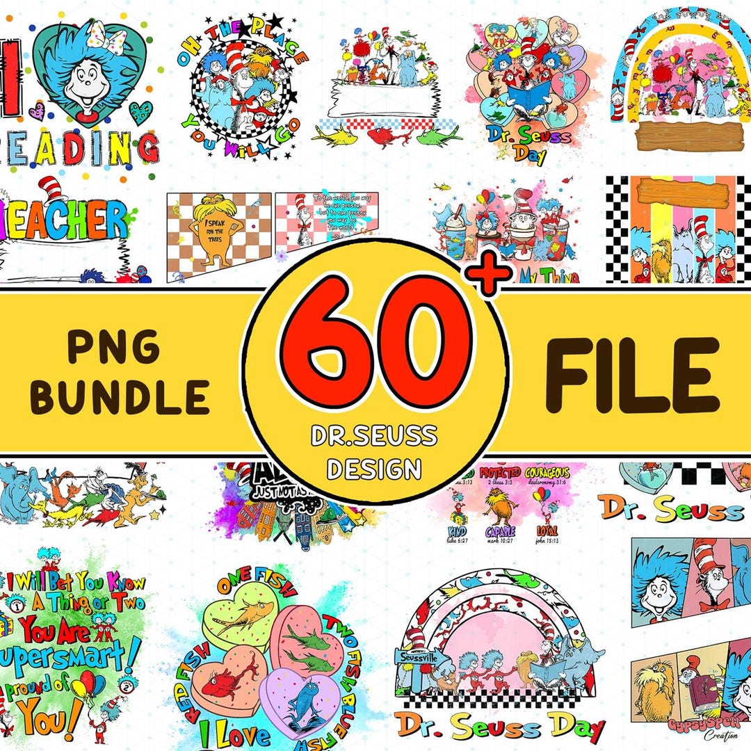 60+ Read Across America Png Bundle, Thing 1 Thing 2 Png, Read Across ...