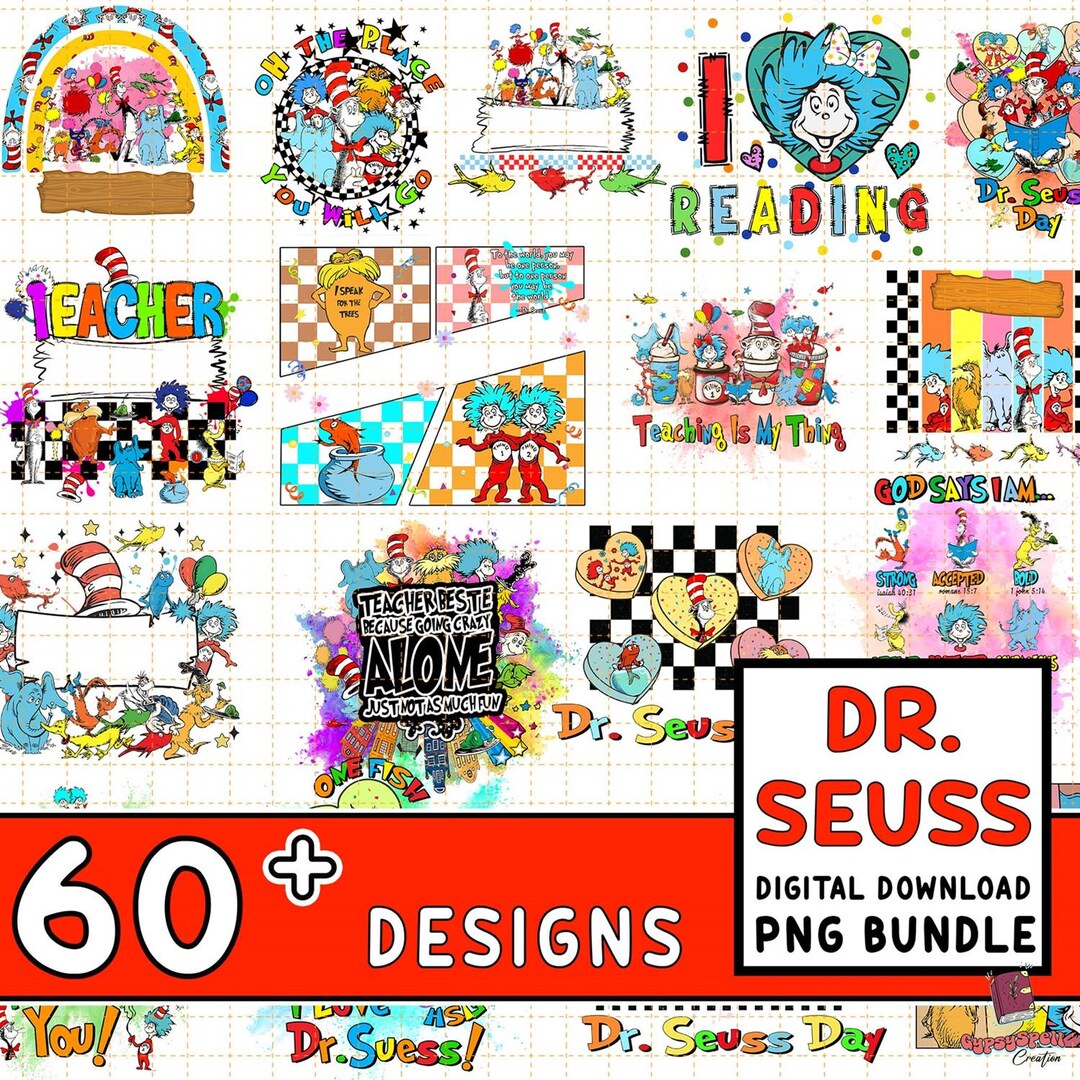 60+ Read Across America Png Bundle, Thing 1 Thing 2 Png, Read Across ...