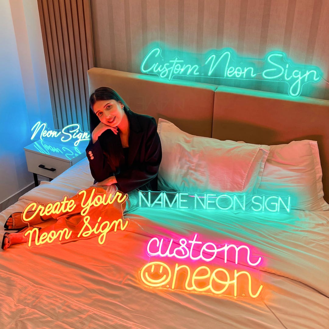 Custom Neon Sign Wedding Sign Neon Led Name Neon Sign Custom Light up Sign Wedding Personalized ...