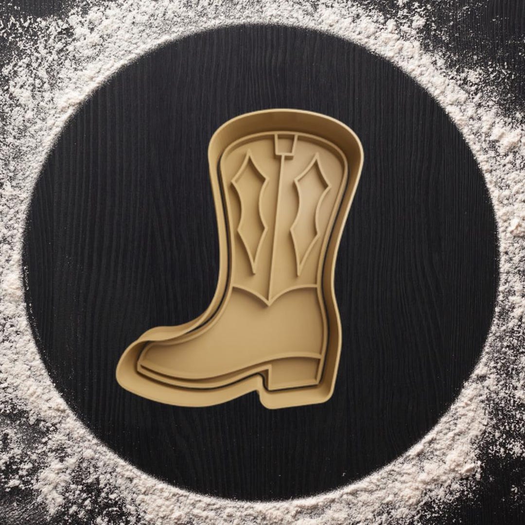 Cowboy Boots Cookie Cutter 3D Printed Baking and Clay Tool Polymer Clay ...