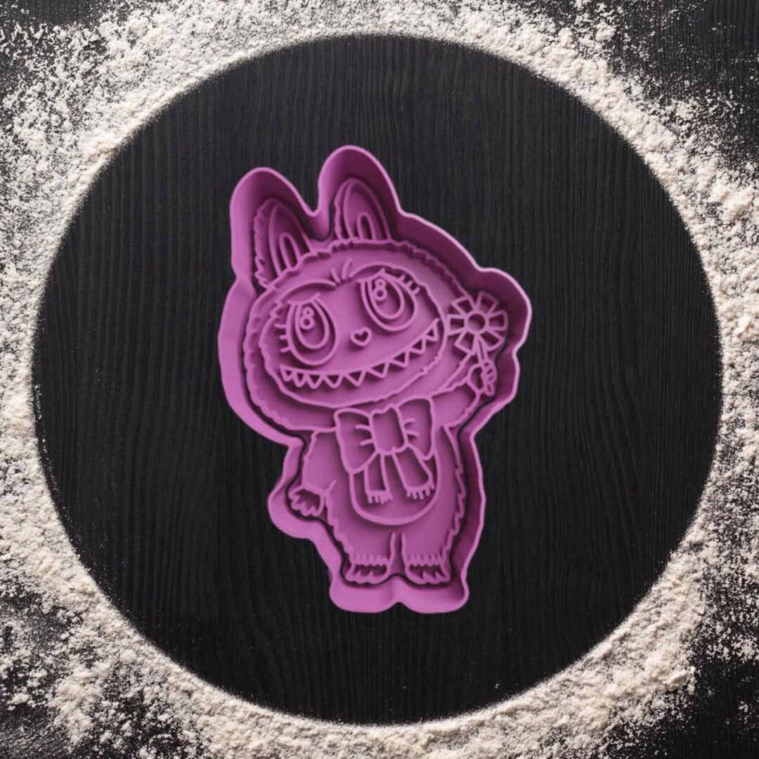 Labubu With Bow Cookie Cutter 3D Printed Baking and Clay Tool Polymer ...