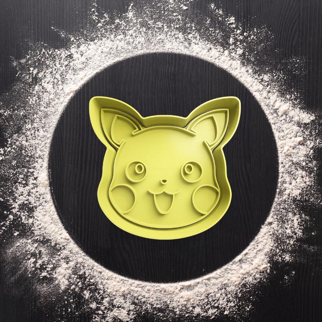 Pikachu Head Cookie Cutter 3D Printed Pokemon Baking Cutter Polymer ...