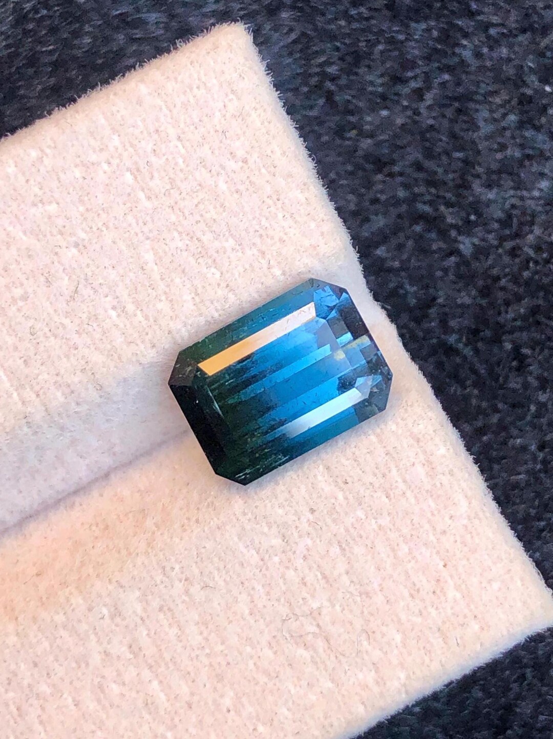 3.55 Ct Beautiful Blue & Black Bicolour Tourmaline Natural From ...