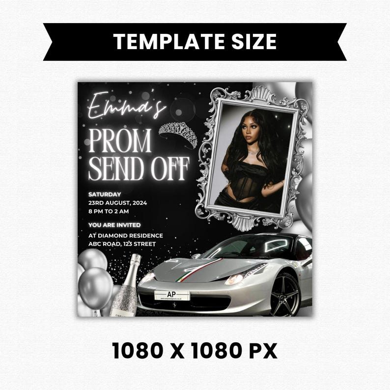 Prom Send off Flyer, DIY Prom Queen Flyer, Prom Send off Event, Prom ...