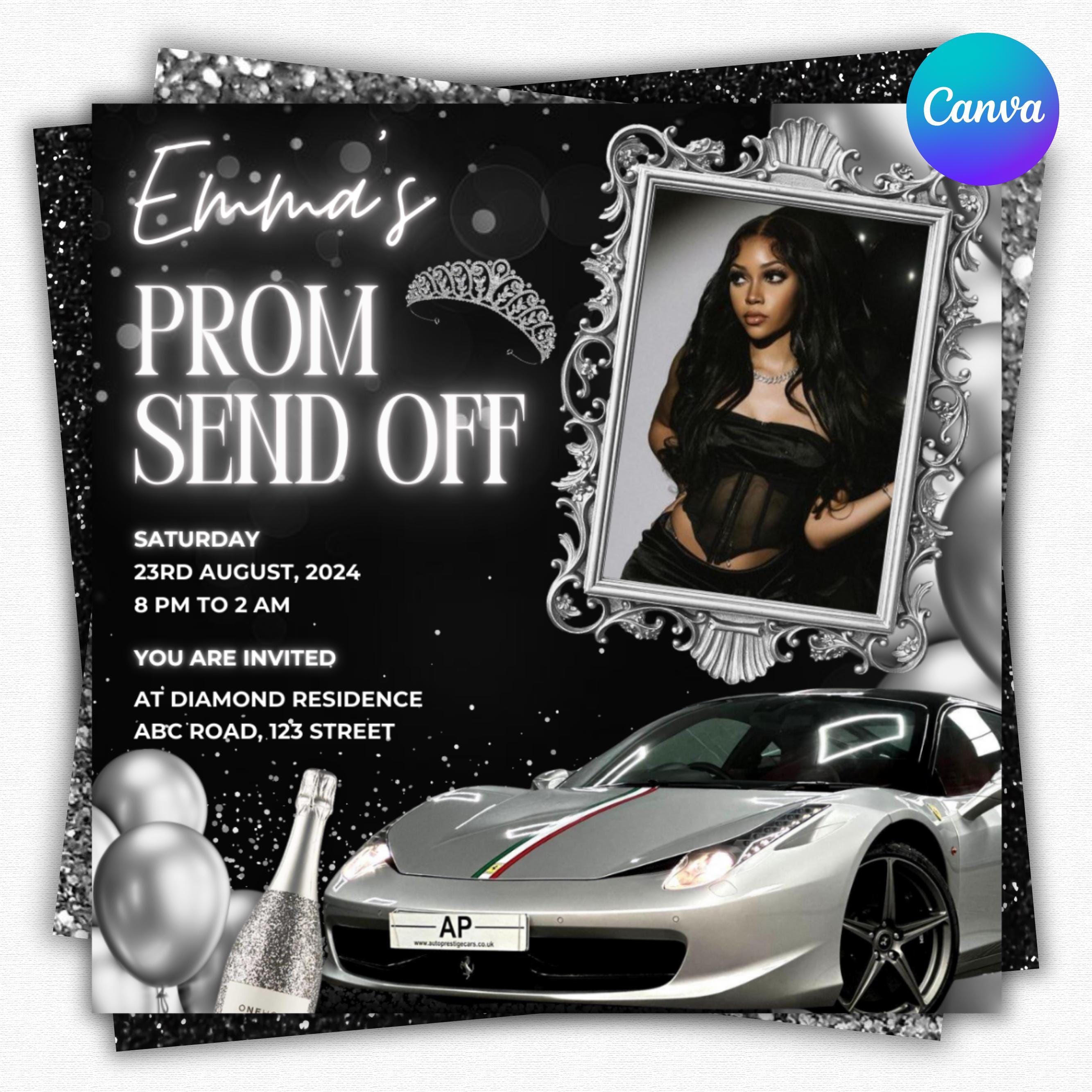 Prom Send off Flyer, DIY Prom Queen Flyer, Prom Send off Event, Prom ...