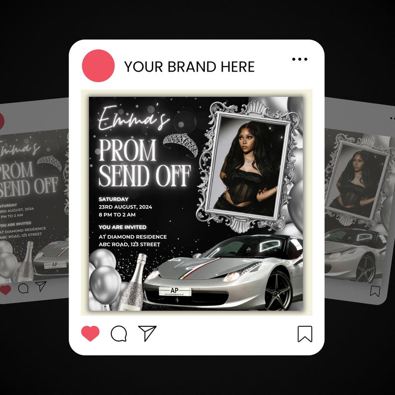Prom Send off Flyer, DIY Prom Queen Flyer, Prom Send off Event, Prom ...