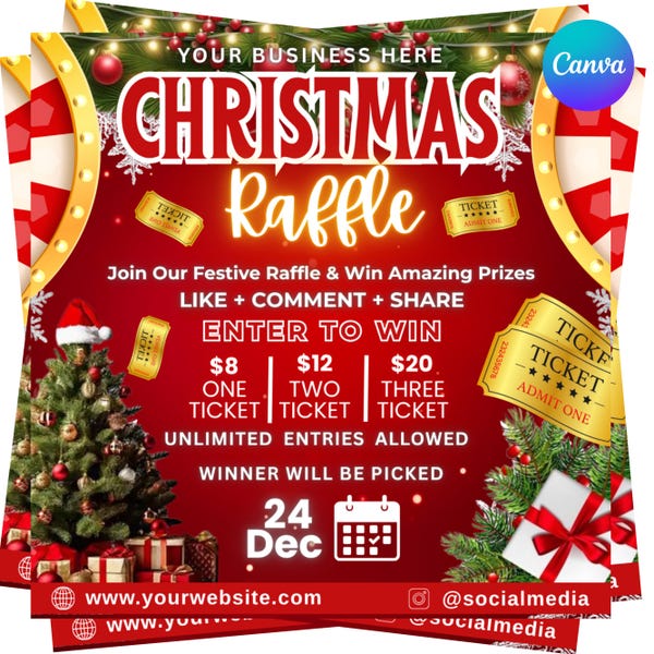 Raffle Posters - Etsy UK