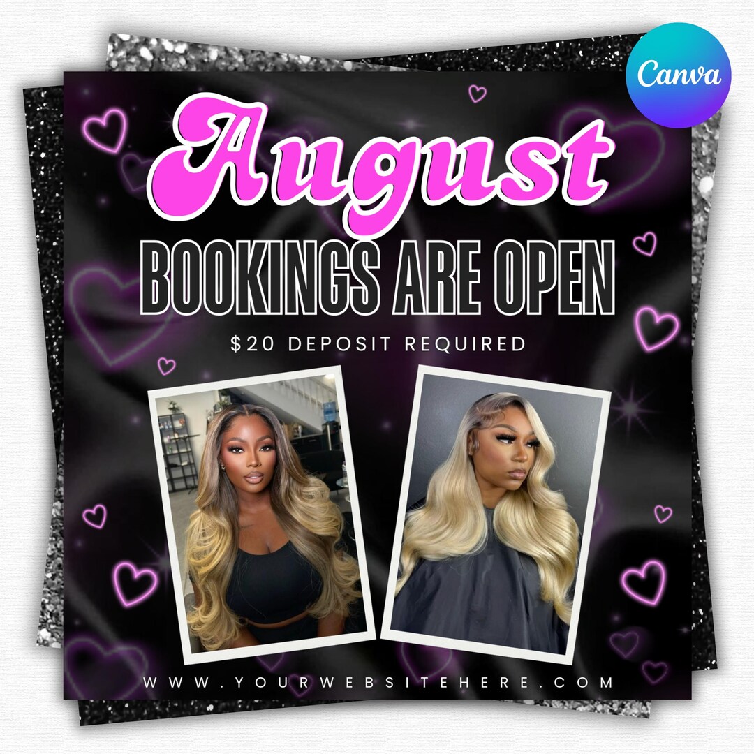 August Booking Flyer: Back to School Beauty Appointments (canva ...