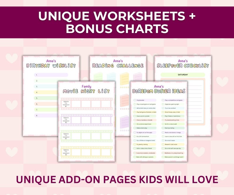 Editable Kids Chore Chart Bundle: Responsibility Checklist, Reward ...