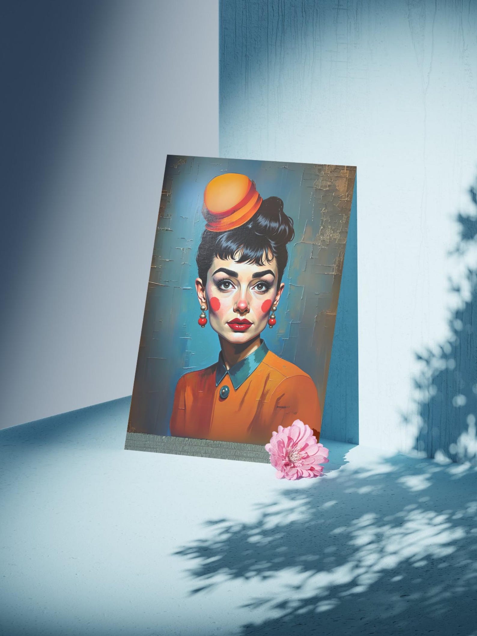 Audrey Hepburn Clown - Picasso Style Cubist Art - Abstract Portrait ...