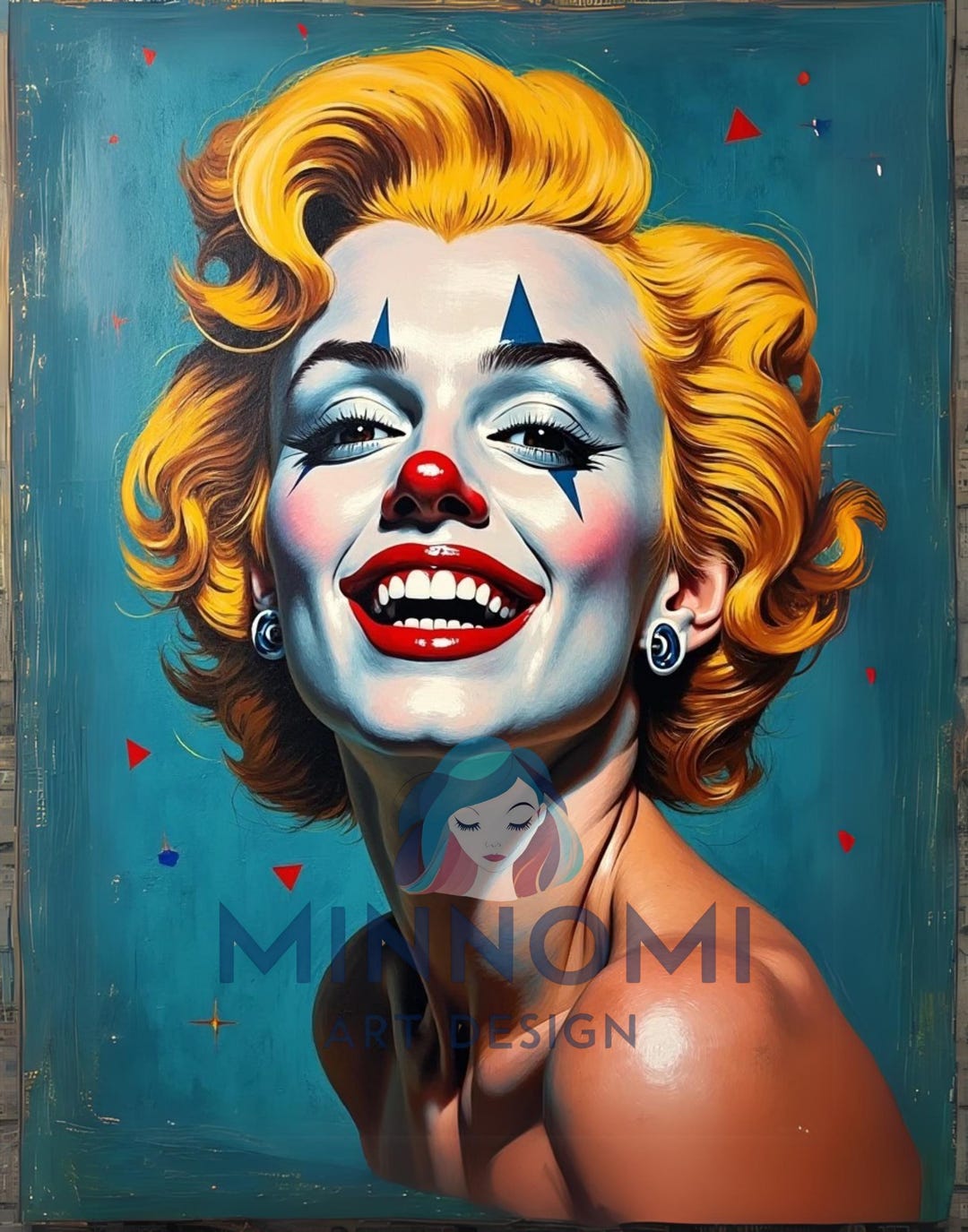 Marilyn Monroe Clown - Picasso Style Cubist Art - Abstract Portrait ...