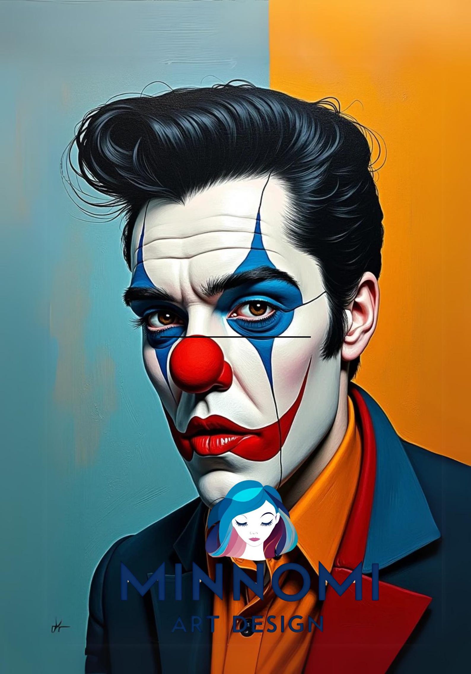 Elvis Presley Clown - Picasso Style Cubist Art - Abstract Portrait ...