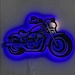 Motorcycle Wall Art With LED Light, Handmade Motorcycle Decor ...