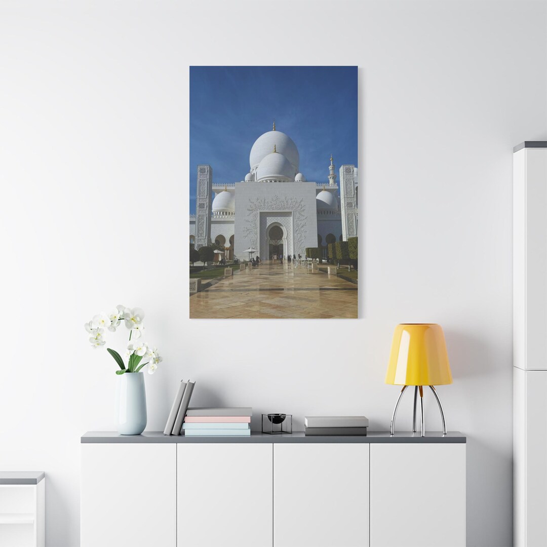 Sheikh Zayed Grand Mosque Elegant Canvas Print, Architectural Art Decor ...