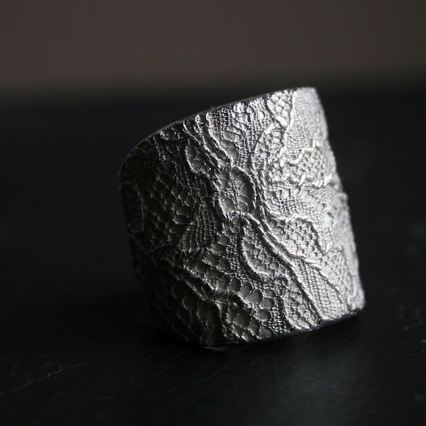 Wide Sterling Silver Ring - Etsy