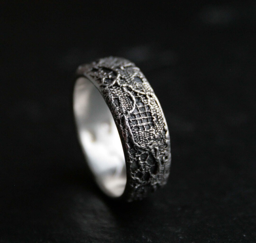Lacey No 48 - Sterling Silver Lace Ring - Made to Order in Your Size - Etsy