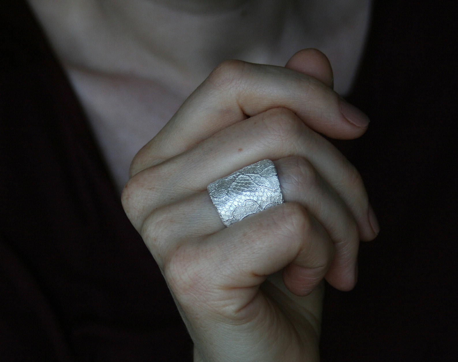 Unique, Hand Modelled, Extra Wide Sterling Silver Ring - Made to Order ...