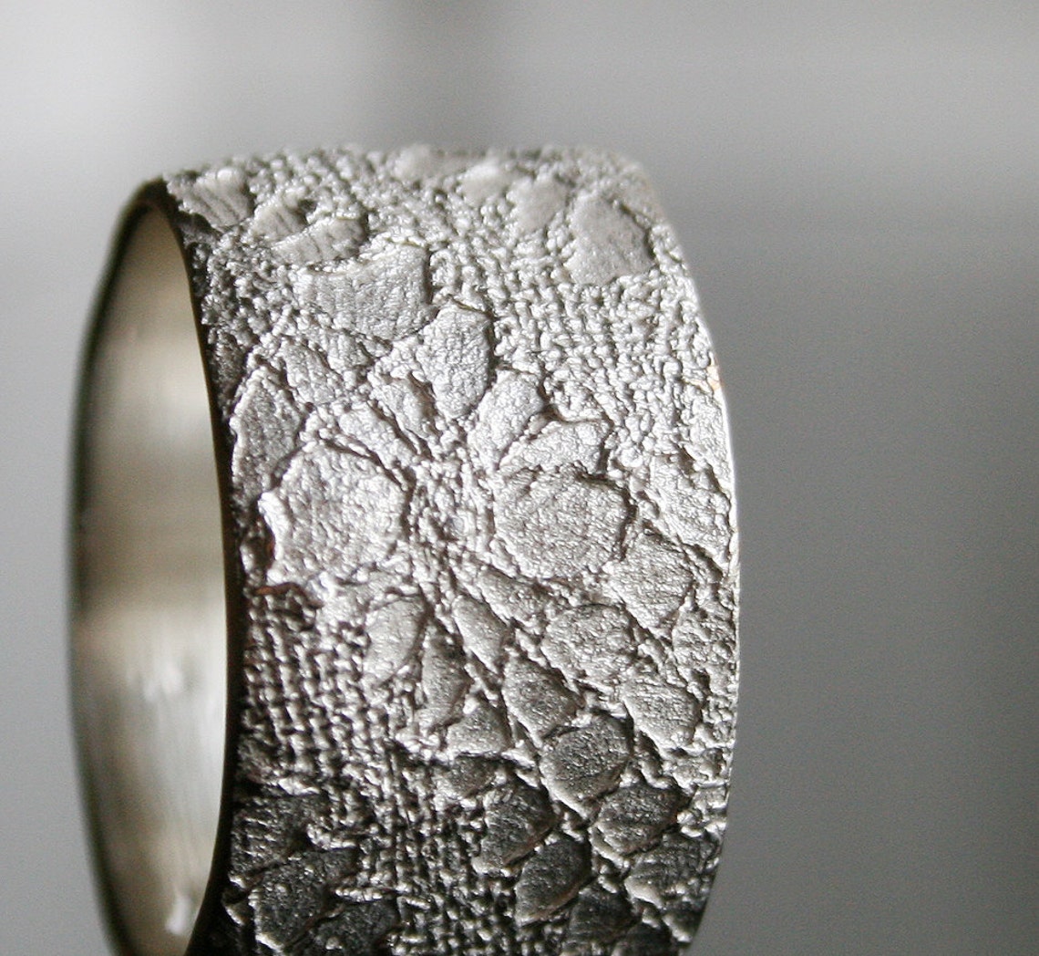 White Lacey no. 17 Sterling Silver Lace Ring Made to - Etsy