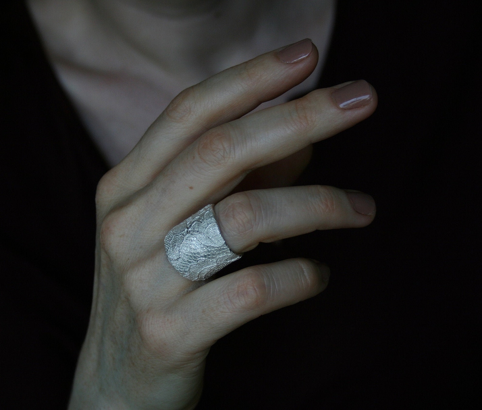 Unique Hand Modelled Extra Wide Sterling Silver Ring - Etsy