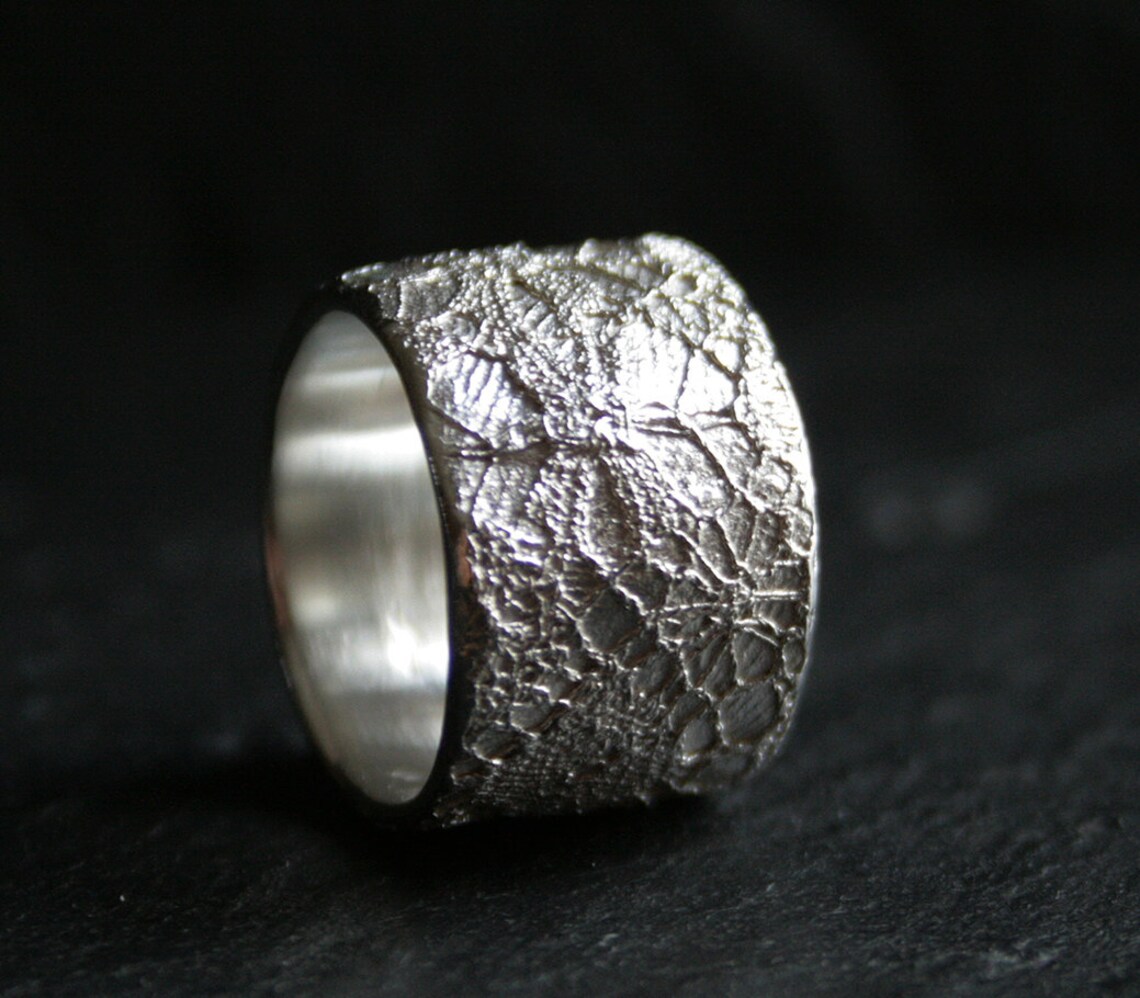 Lacey No 11 Delicate Lace Silver Ring Made to Order in - Etsy