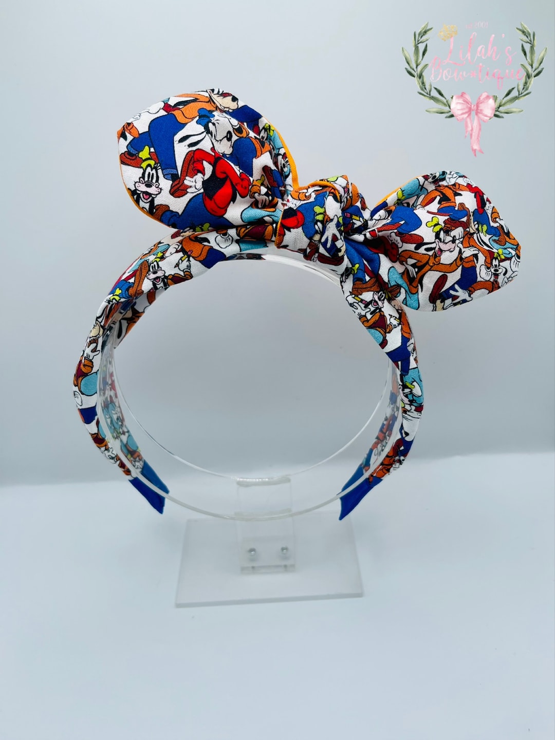 Custom Disney Goofy Fabric Knotted Bow Headband Perfect Size for Kids ...