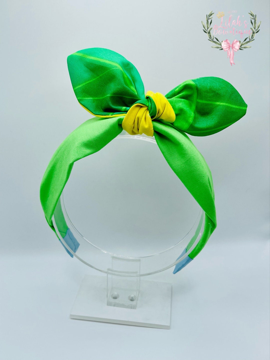 Custom Disney Tinkerbell Inspired Fabric Knotted Bow Style Headband ...