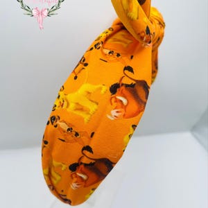 Custom Disney Lion King Simba, Timon, Pumbaa Fabric Knotted Bow Style ...