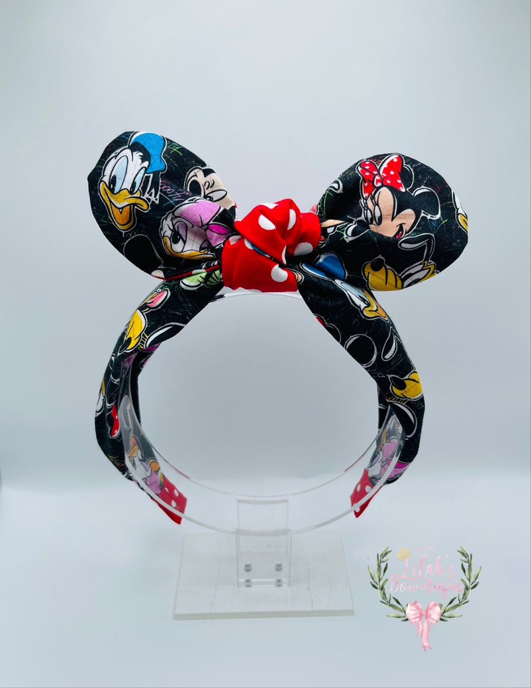 Custom Disney Character Sketch Autographe Fabric Knotted Headband ...