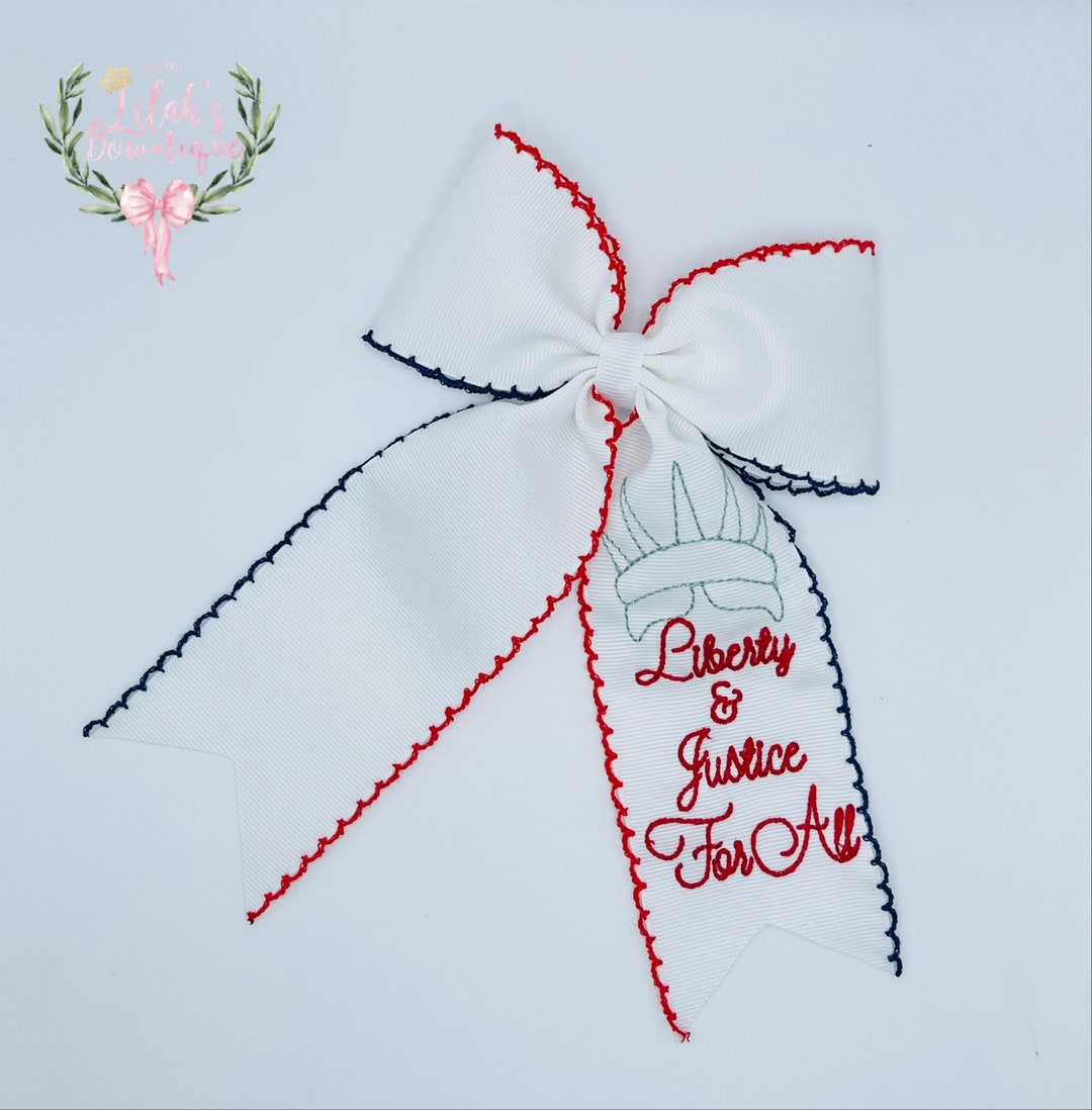 Custom Embroidered Liberty & Justice for All, Patriotic, 4th of July ...