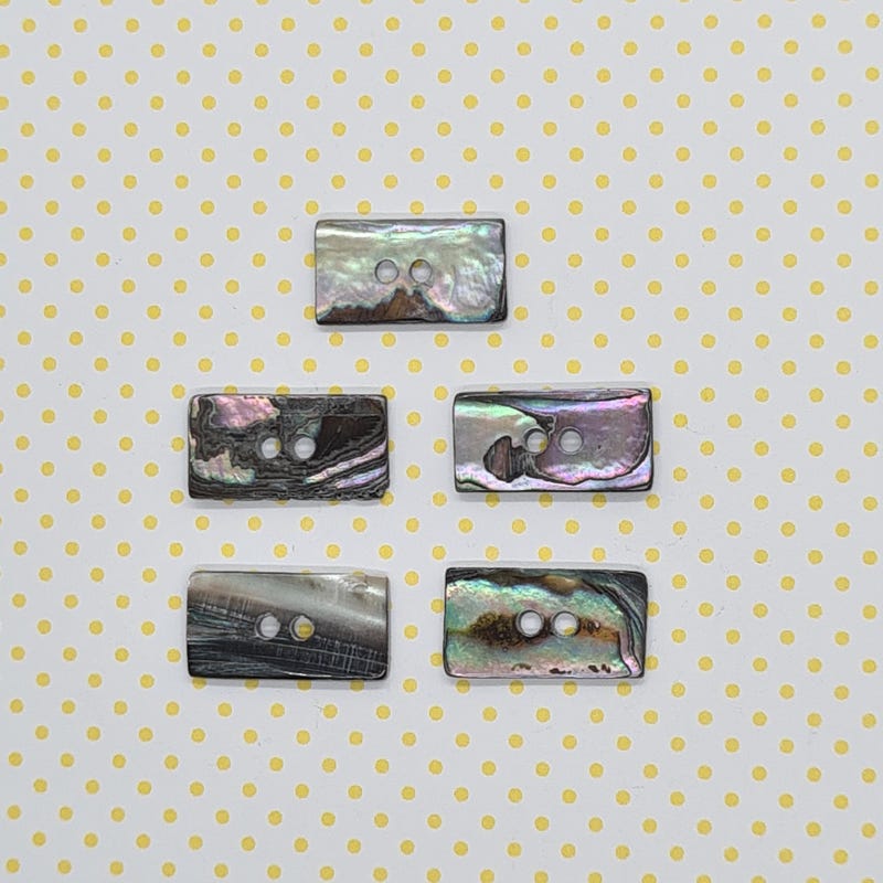 Rectangular Shell Button - Etsy