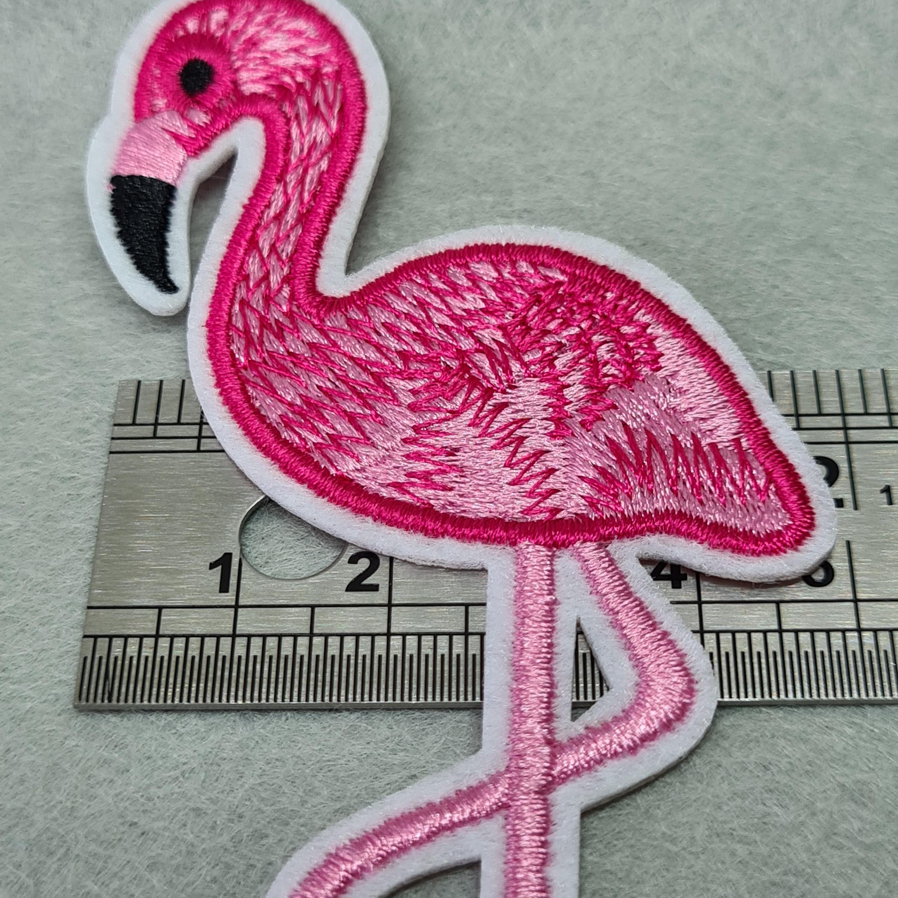 STRIKING FLAMINGO EMBROIDERED Iron on Patch for Applique, 5cm X 10cm - Etsy
