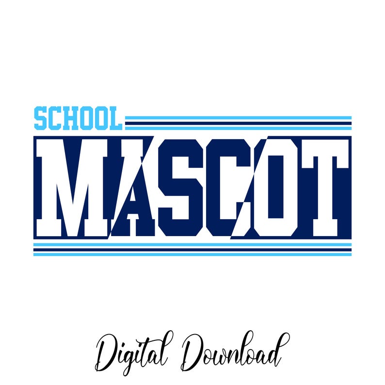 Custom Mascot SVG PNG: Retro School Spirit Design (digital Download) - Etsy
